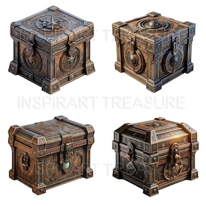 Mystical Box Clipart, Fantasy Travel Box Mystical Gifts PNG Box, DIY ...