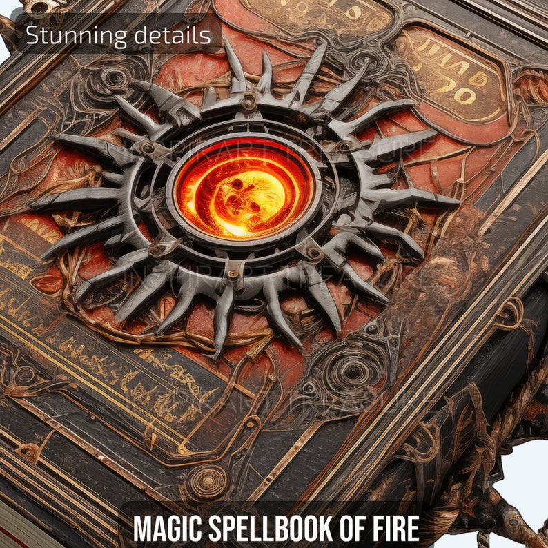 DND Spellbook Clipart Bundle Dark Witch Spellbook Wicca Kit Magic Book ...