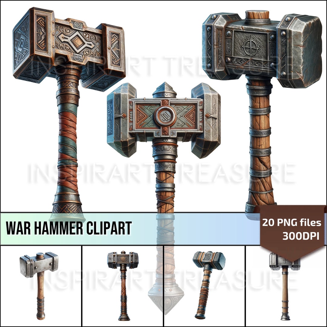 Medieval Combat Hammer Clipart Medieval Warrior War Hammer Ancient ...