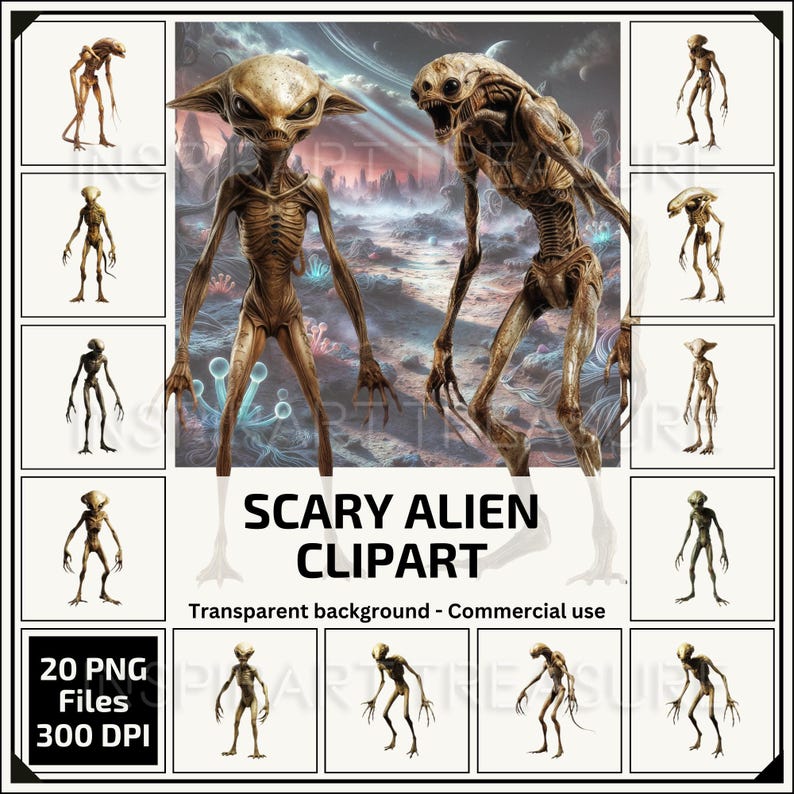 Realistic Scary Alien Clipart Spooky Alien PNG Extraterrestrial Images ...