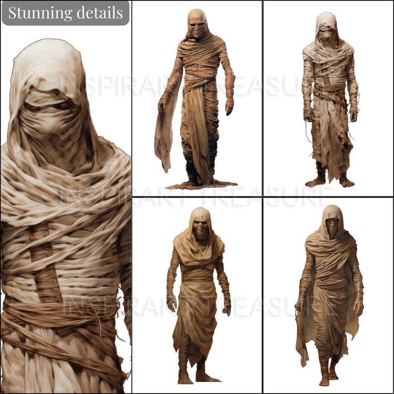 Watercolor Mummy Clipart, Mummy Art PNG Watercolor Fantasy Character ...