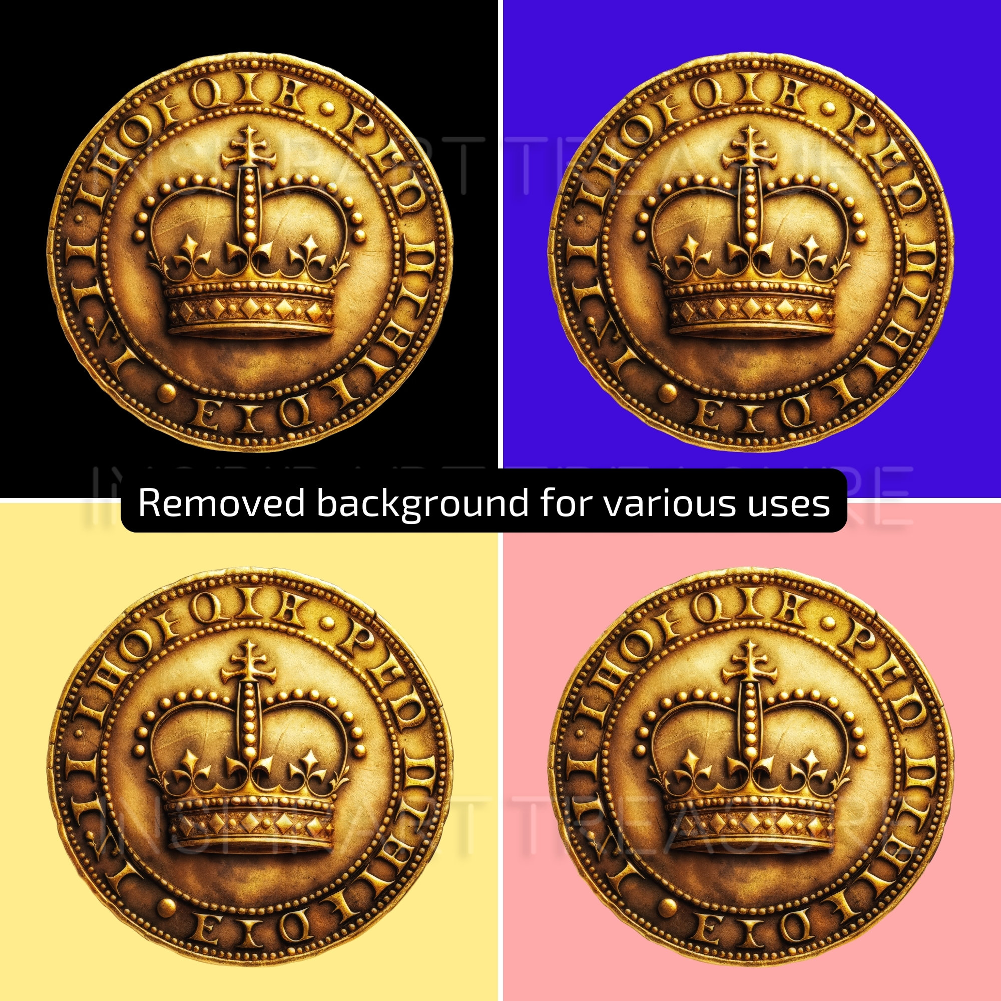 Fantasy Gold Coins Clipart, DND Coins Gold PNG Fantasy Currency Art ...