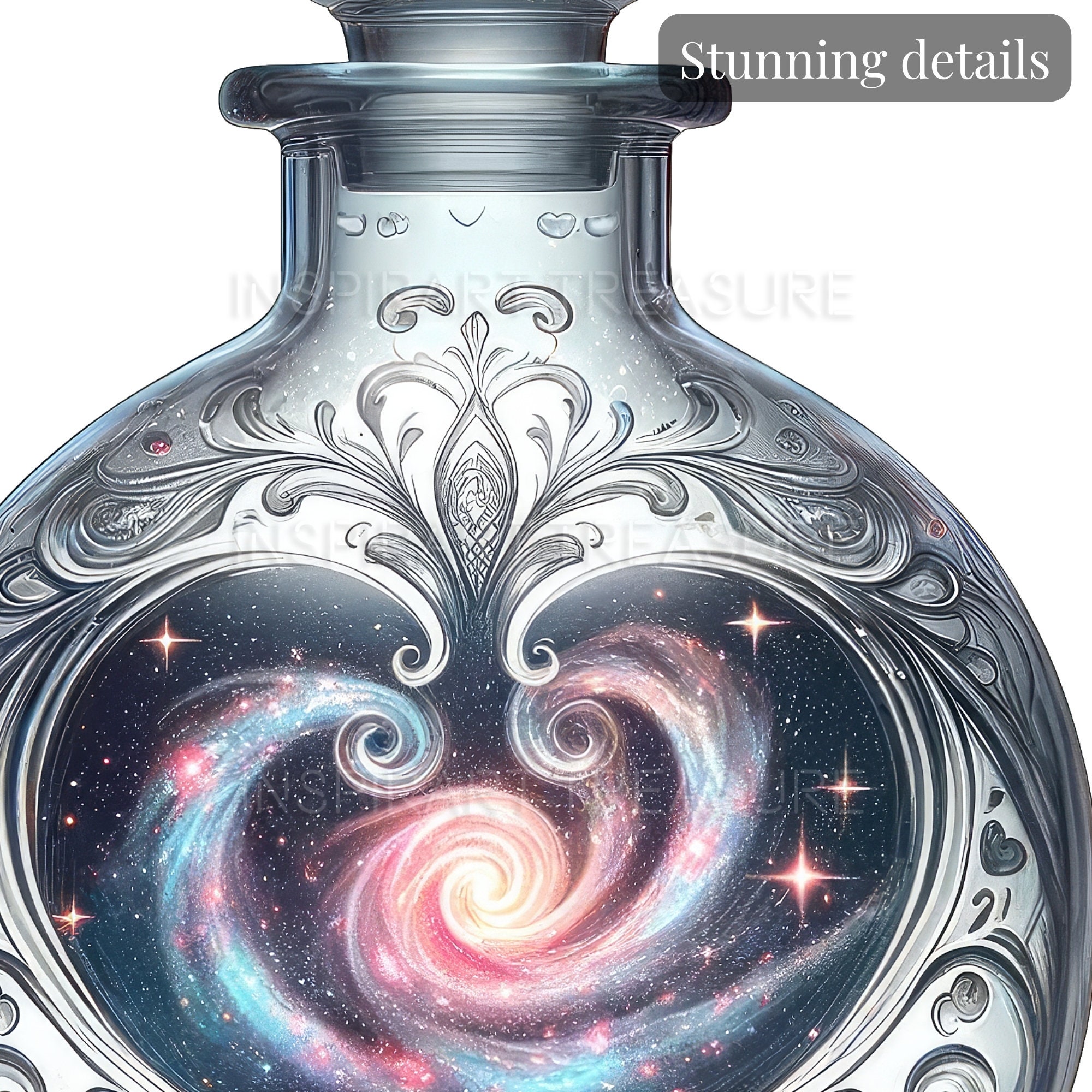 Watercolor Love Potion Bottle Clipart 2, Magical Potion Bottle, Digital ...
