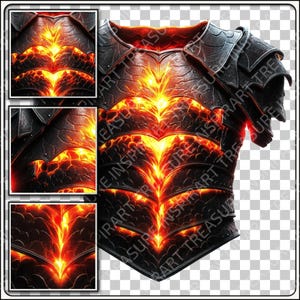 Fire Dragon Knight Armor Set Knight SVG PNG Full Armor Set Epic Battle ...