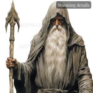 Witchcraft Kit Fantasy Wizard Clipart, Mystical Mage Watercolor Wiccan ...