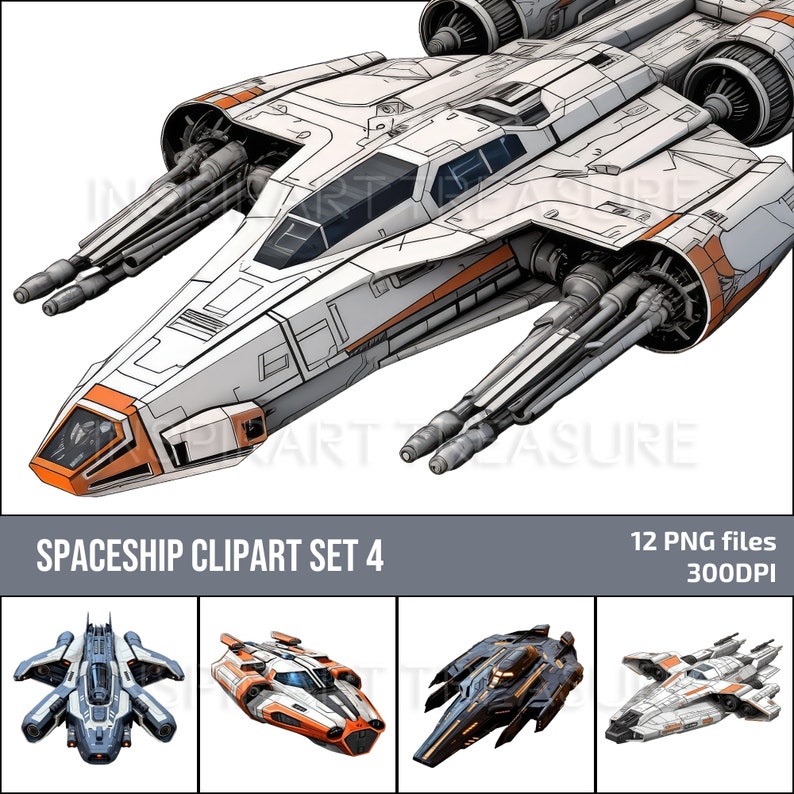 Watercolor Spaceship Clipart Spaceship Junk Journal Page, Digital ...