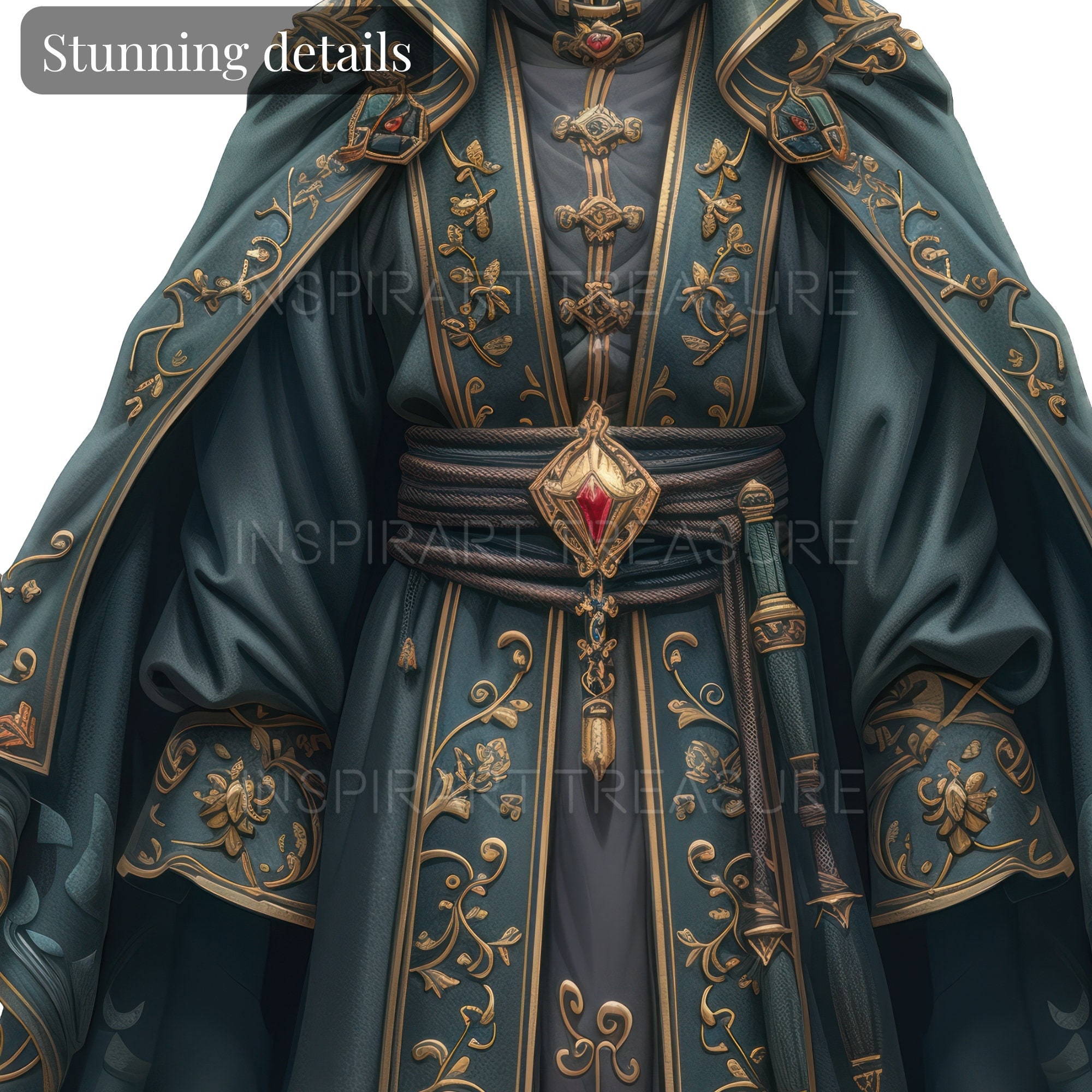 Cloak Medieval Wizard Robe Clipart, Priest Habit Magic Ceremonial Robe ...