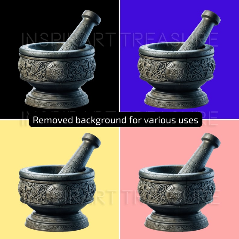Black Antique Mortar and Pestle PNG Clipart, Apothecary Witch Tool ...