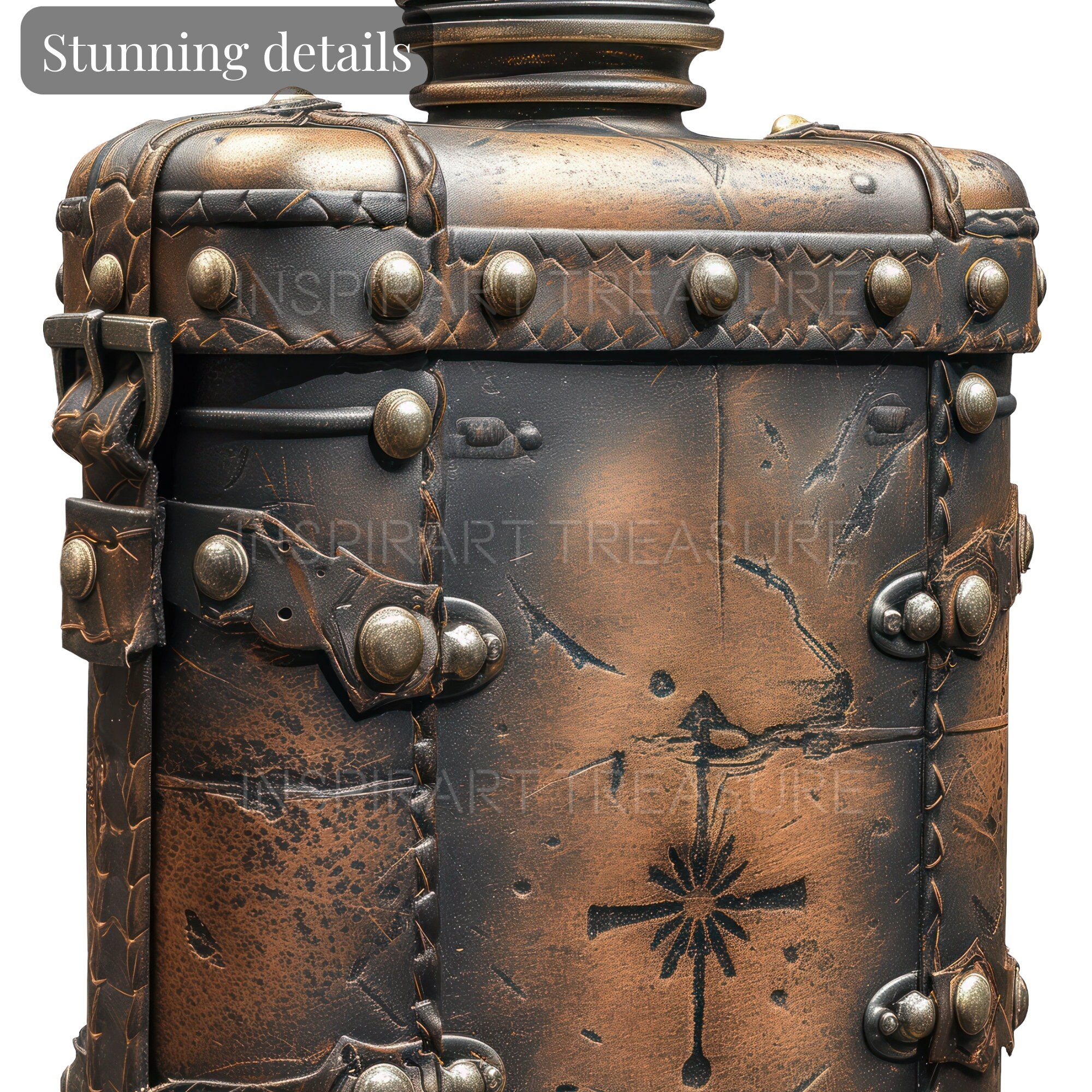 Travel Water Bottle Clipart, Small Bottle Flask Clipart, Dnd ...