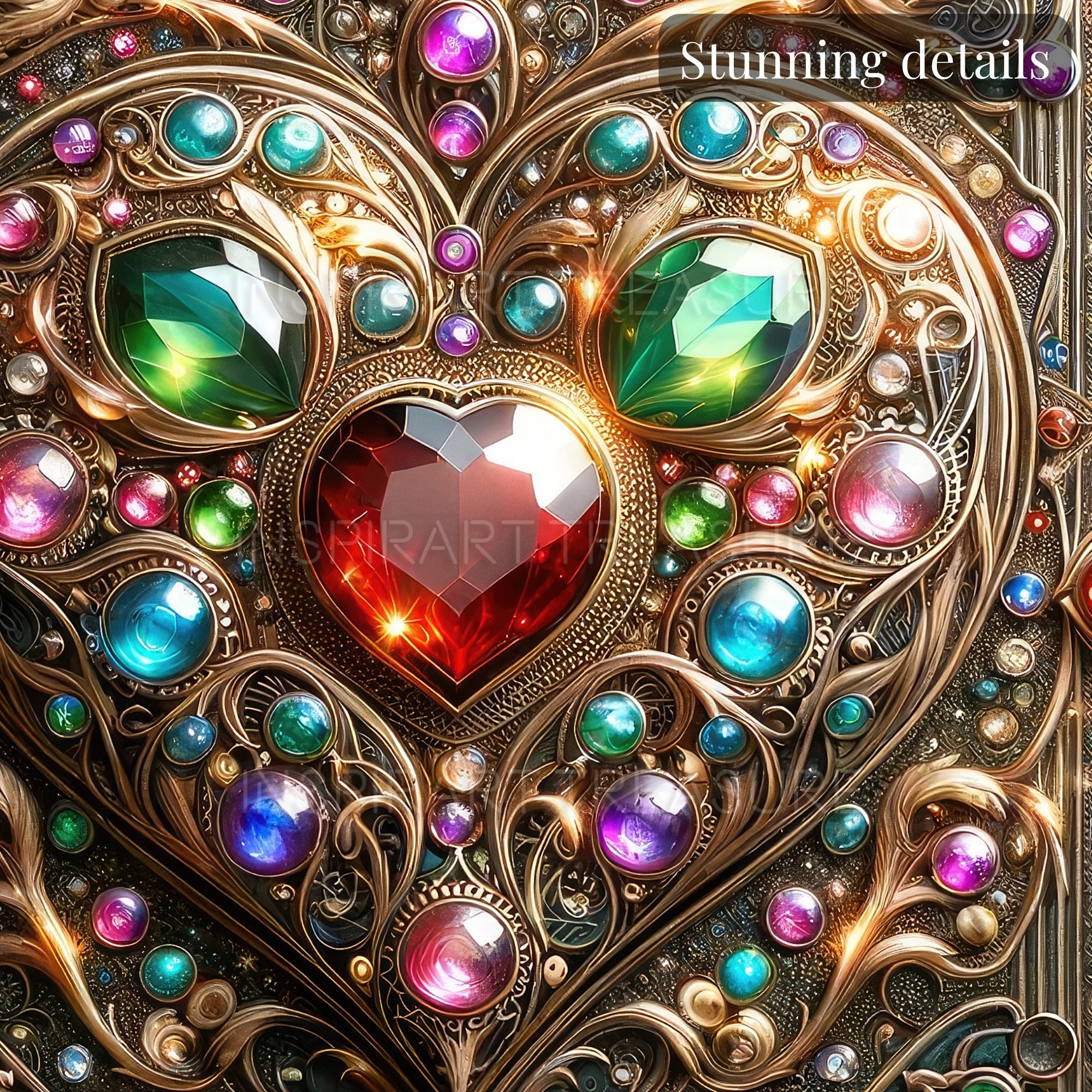 Magical Love Spellbook Clipart Enchanted Amour Tome, Ornate Heart ...