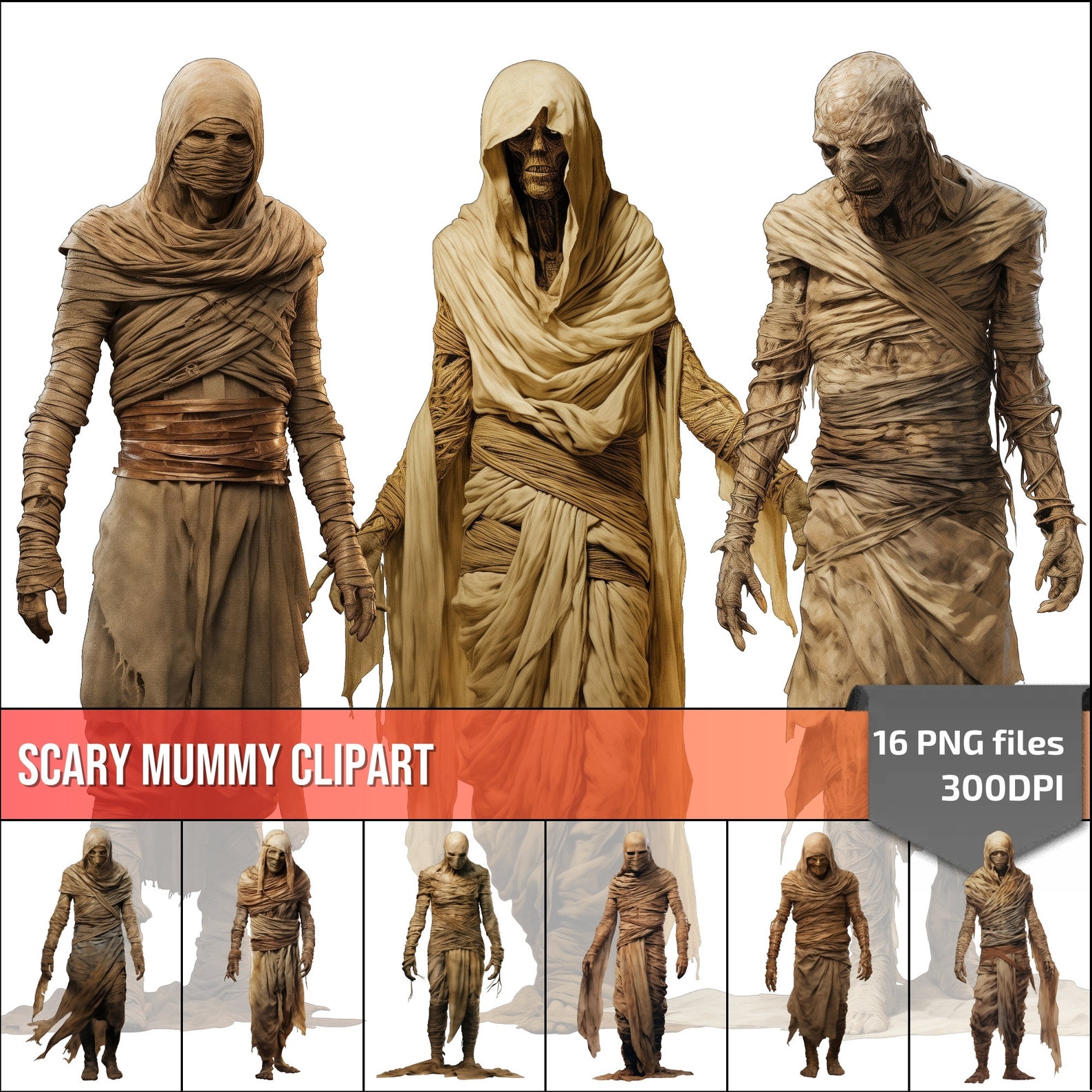 Watercolor Mummy Clipart, Mummy Art PNG Watercolor Fantasy Character ...