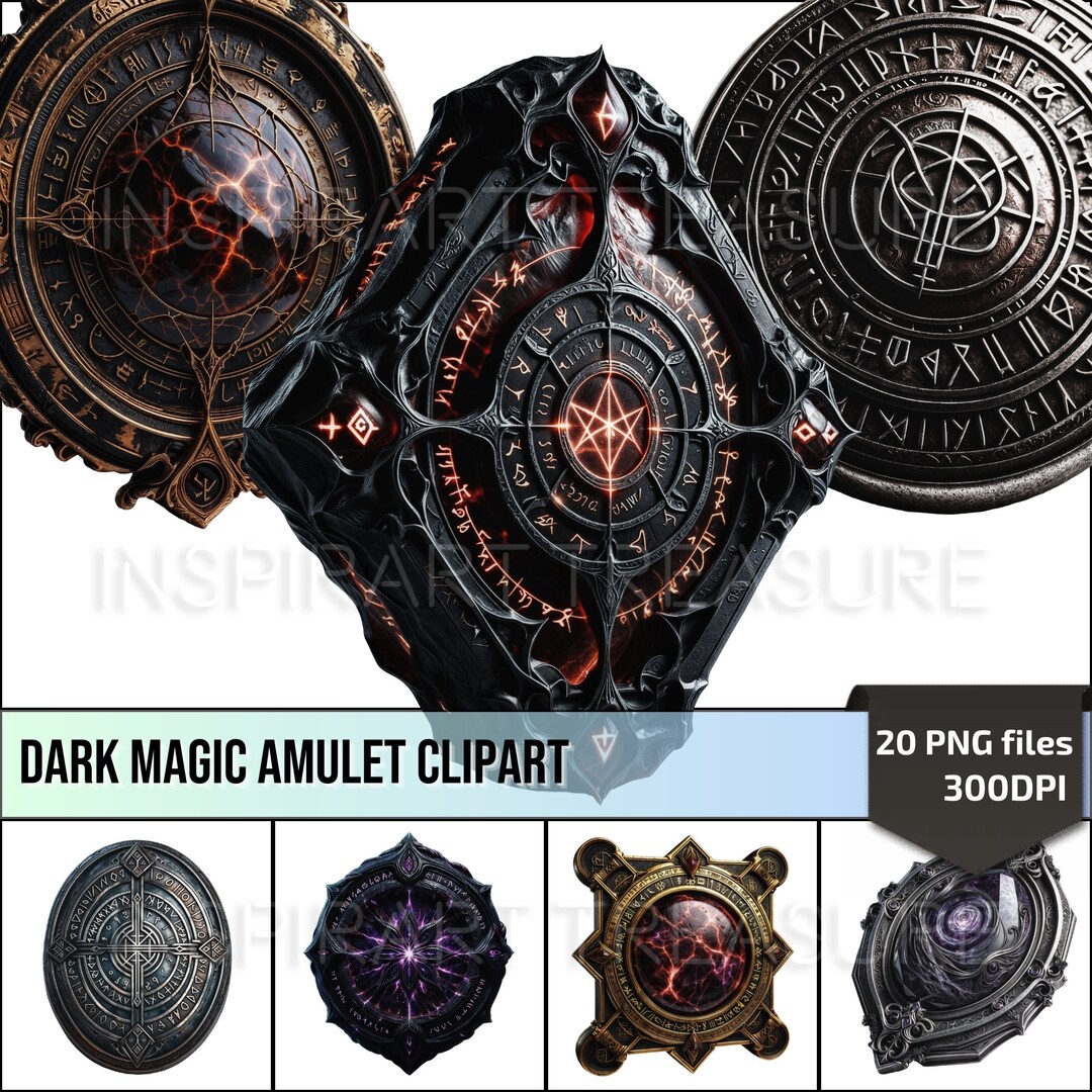 Dark Magic Amulet Clipart, Negative Energy Mysterious Artefact, Ideal ...