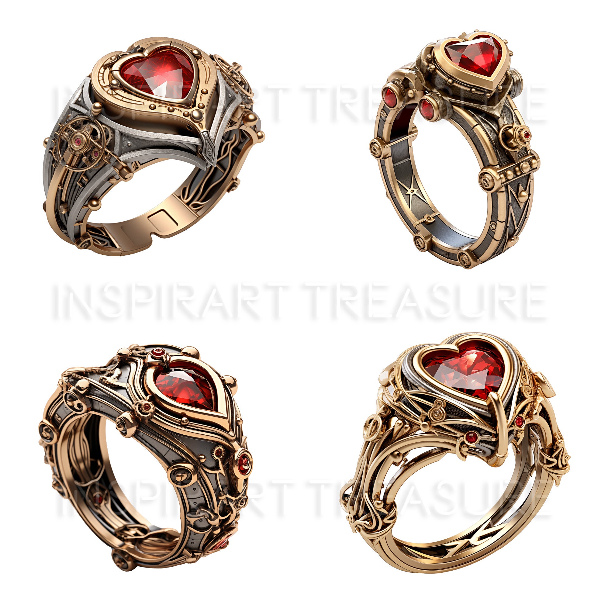 Elven Ring Clipart, Fairy Tale Rings Clipart Bundle, Fantasy Ring ...