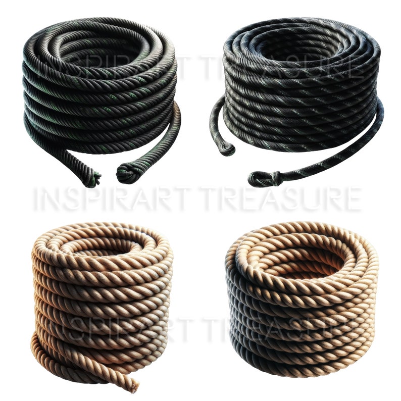 Rustic Climbing Rope Clipart, Climber Gear PNG Kit, Outdoor Adventure ...