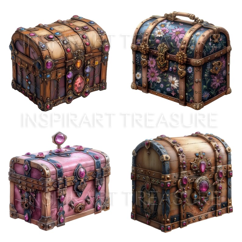 Fantasy Jewellery Box Clipart, Fairy Jewelry Box Fantasy Gift Box ...