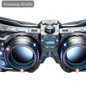Sci-fi Eyewear Clipart Futuristic Goggle Pngs Gadgets Junk Journal Page ...