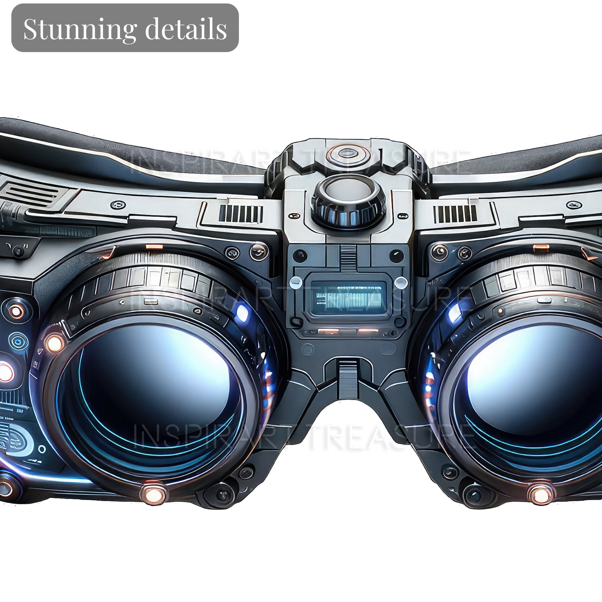 Sci-fi Eyewear Clipart Futuristic Goggle Pngs Gadgets Junk Journal Page ...