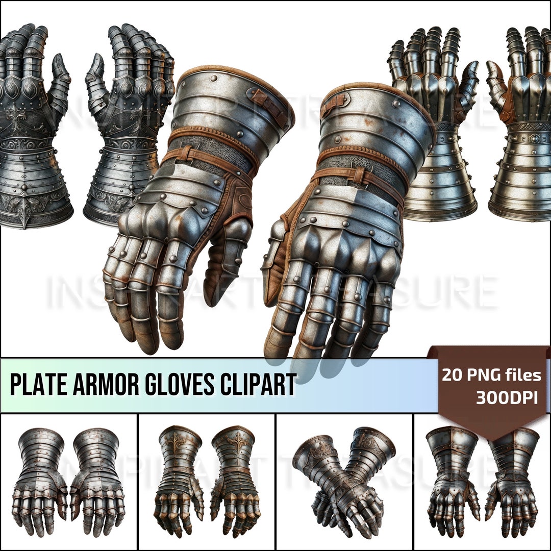 Plate Armor Gloves Clipart Armored Gauntlet Clipart Medieval Knight ...