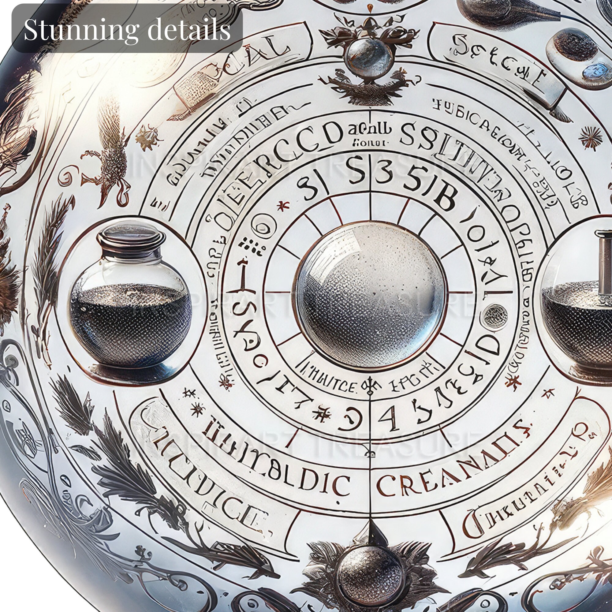 Witchcraft Oracle Glass Ball Clipart PNG, Magic Mystic Digital ...