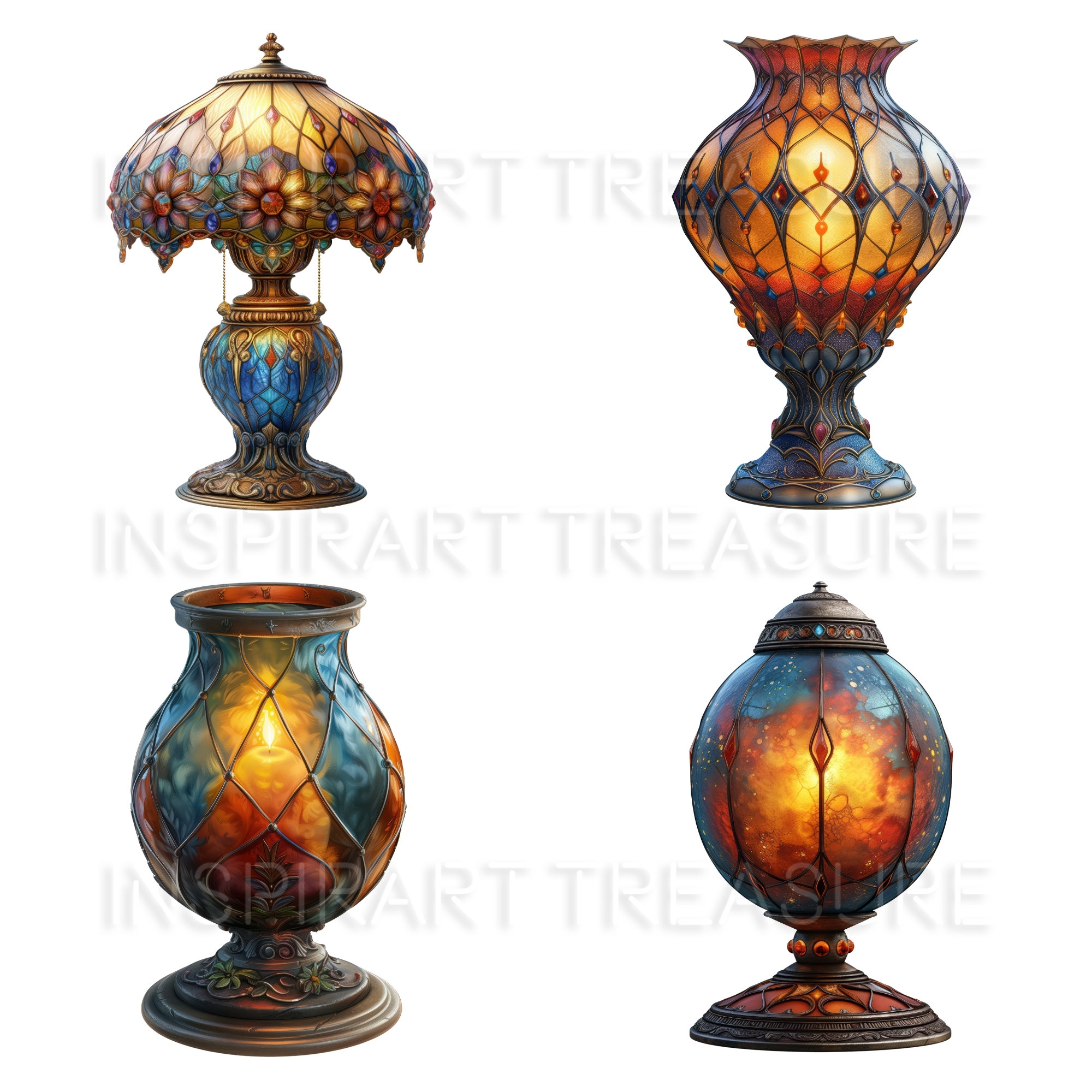 Fairy Lamp Clipart, Fantasy Desk Lamp Lantern PNG for DIY Projects Nad ...