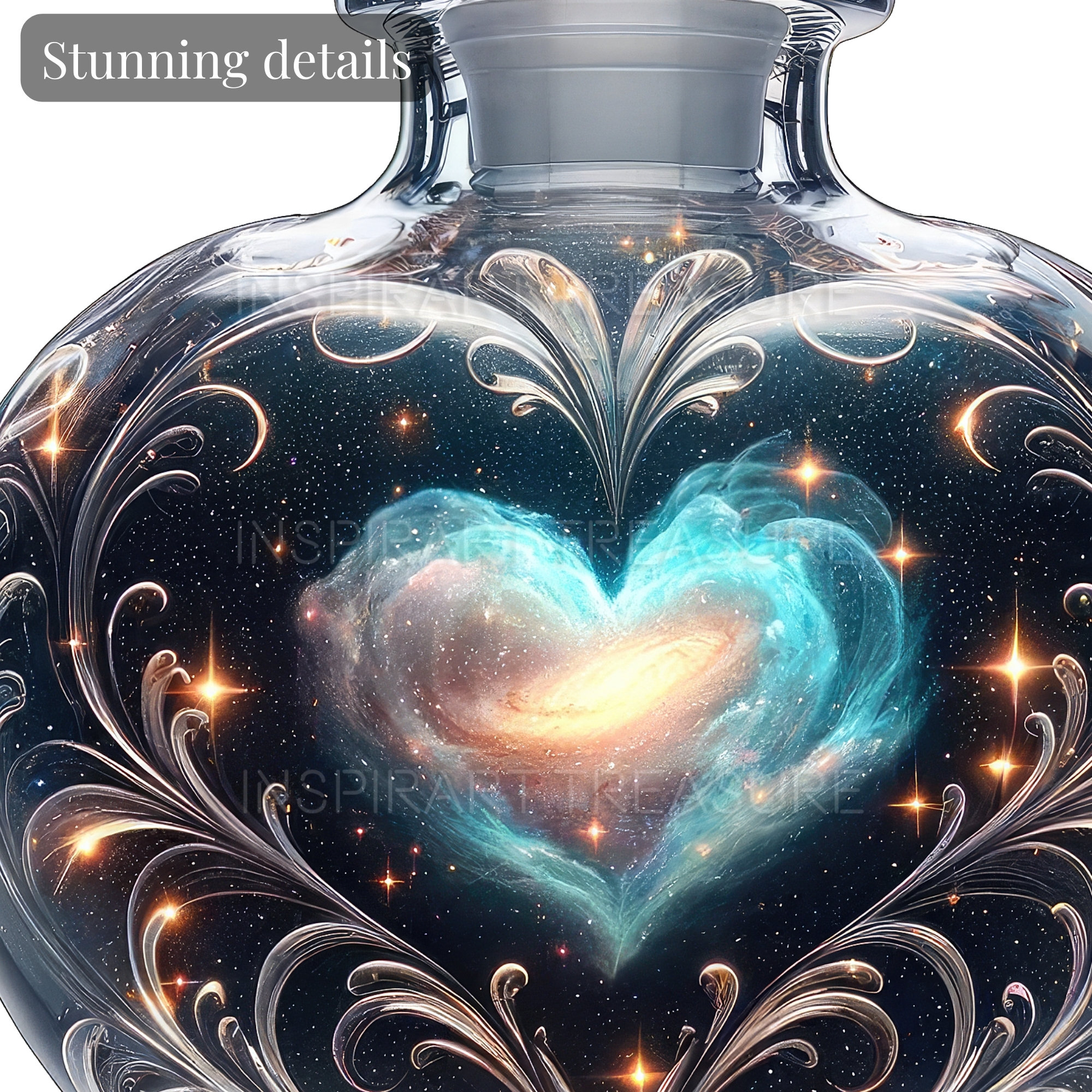 Watercolor Love Potion Bottle Clipart 2, Magical Potion Bottle, Digital ...