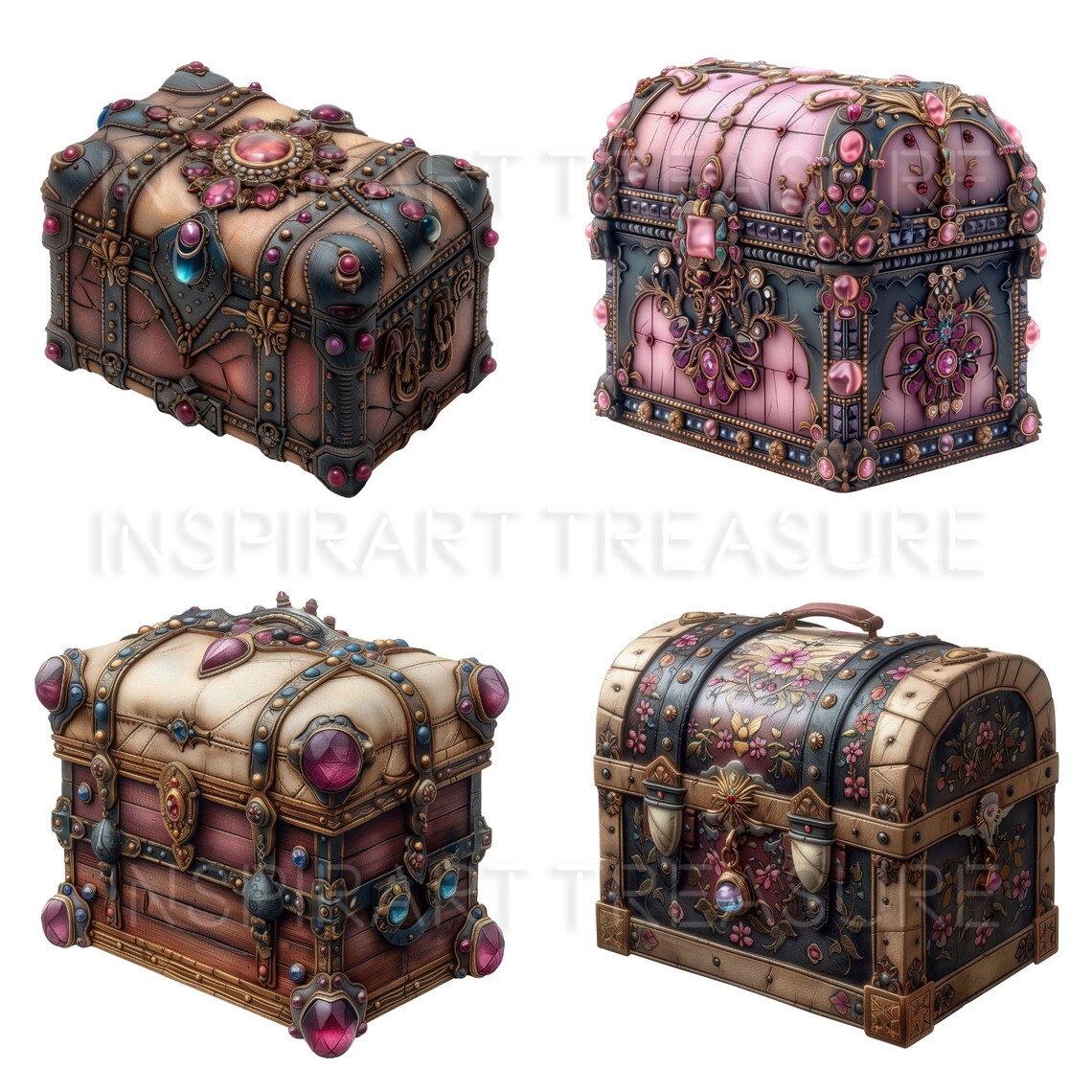 Fantasy Jewellery Box Clipart, Fairy Jewelry Box Fantasy Gift Box ...
