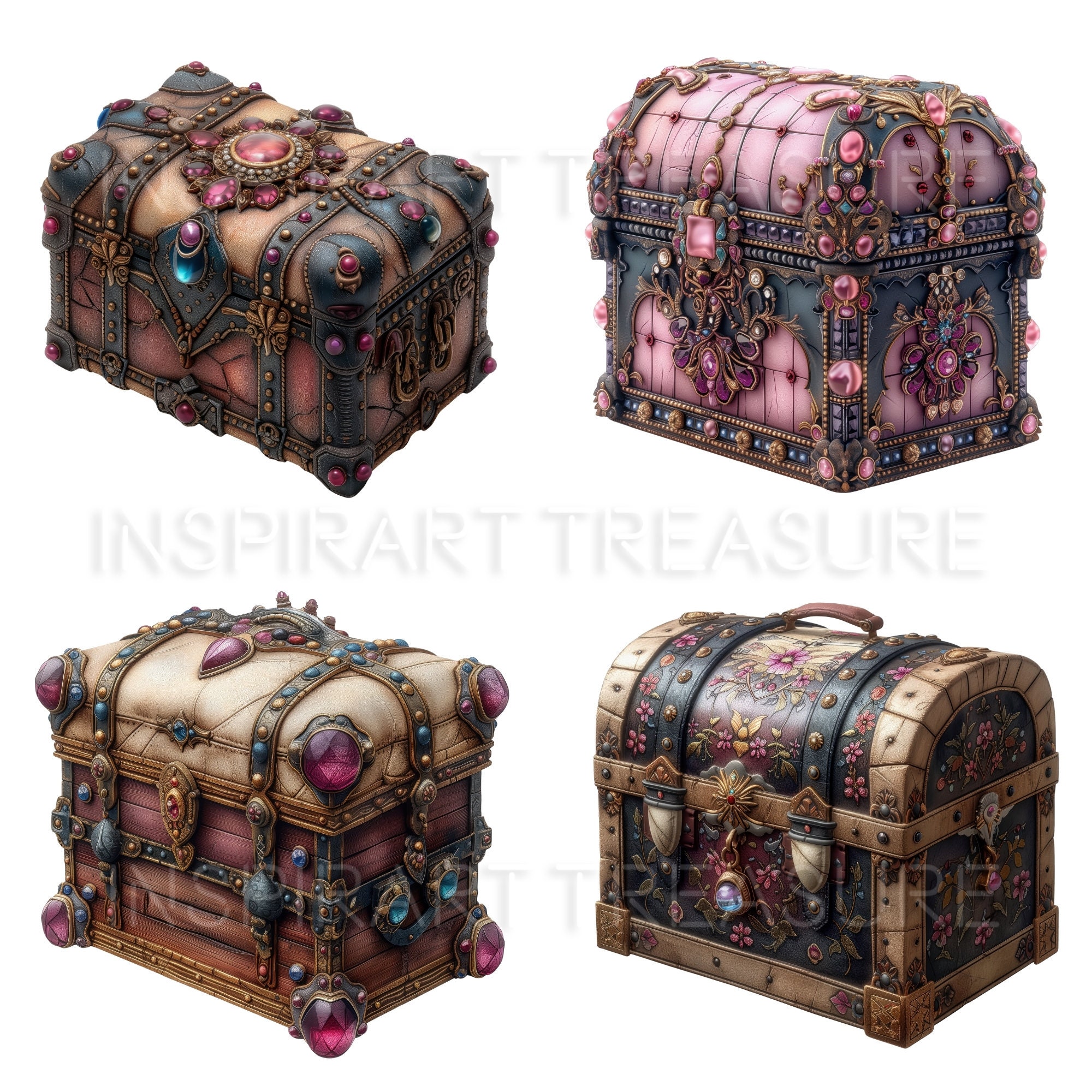 Fantasy Jewellery Box Clipart, Fairy Jewelry Box Fantasy Gift Box ...