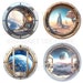 Sci Fi Watercolor Spaceship Window Clipart, Digital Scrapbook Paper Kit ...
