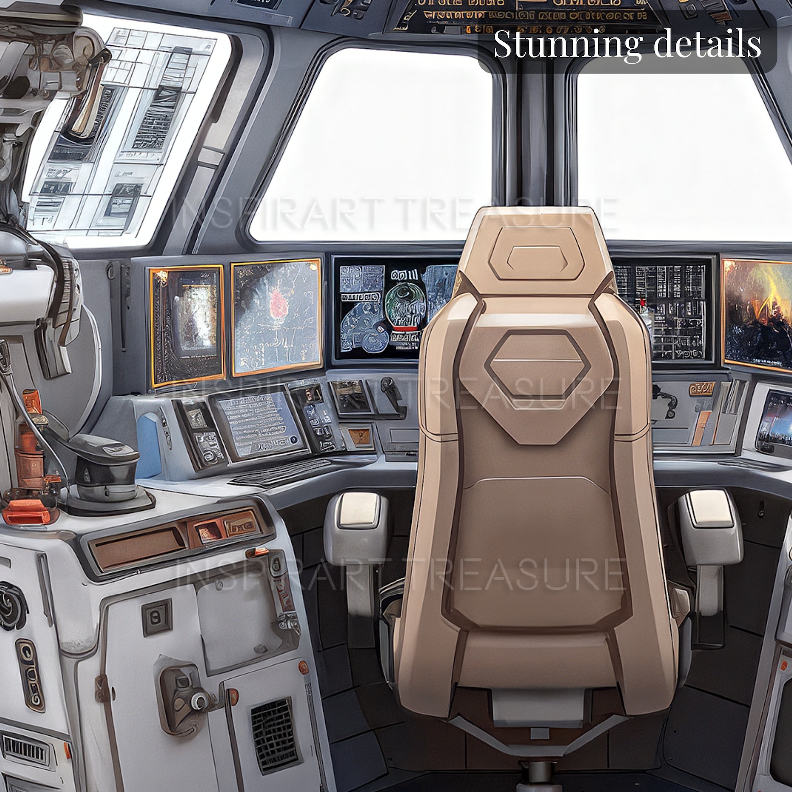 Watercolor Spaceship Cockpit PNG Clipart Spaceship Junk Journal Page ...