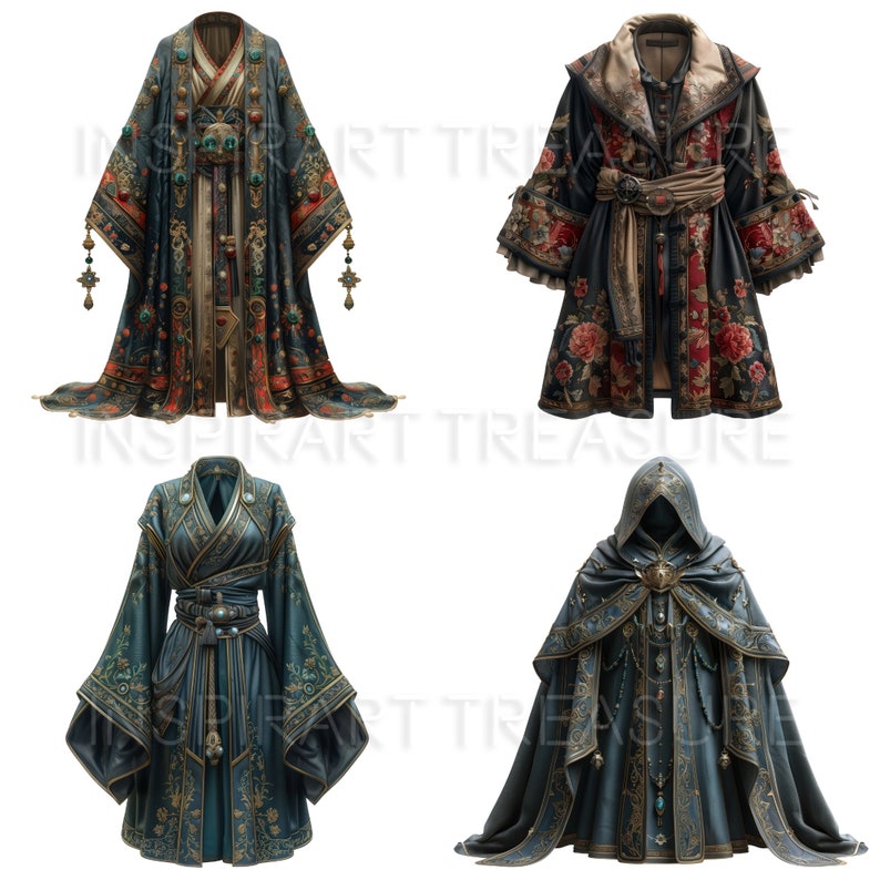 Cloak Medieval Wizard Robe Clipart, Priest Habit Magic Ceremonial Robe ...