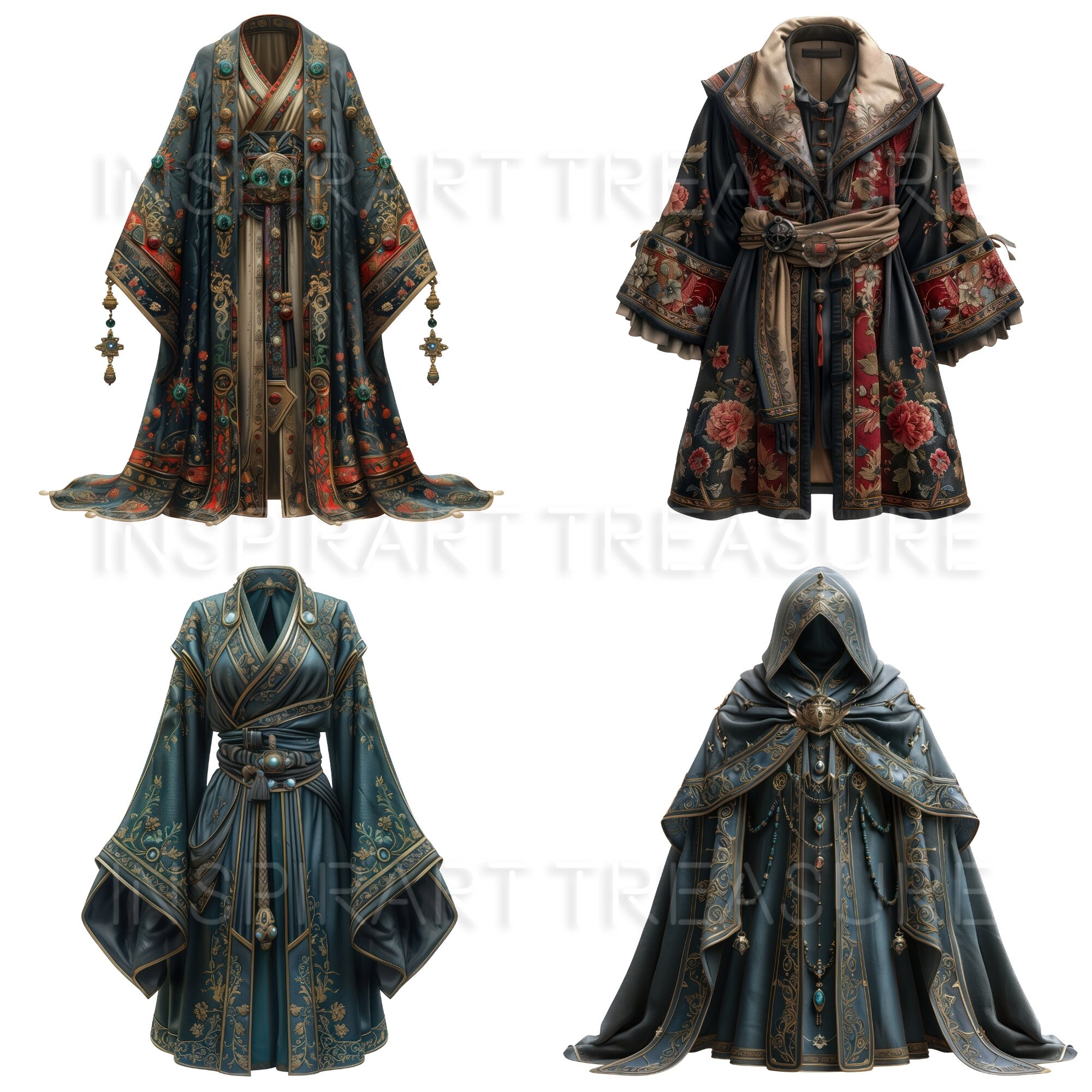 Cloak Medieval Wizard Robe Clipart, Priest Habit Magic Ceremonial Robe ...