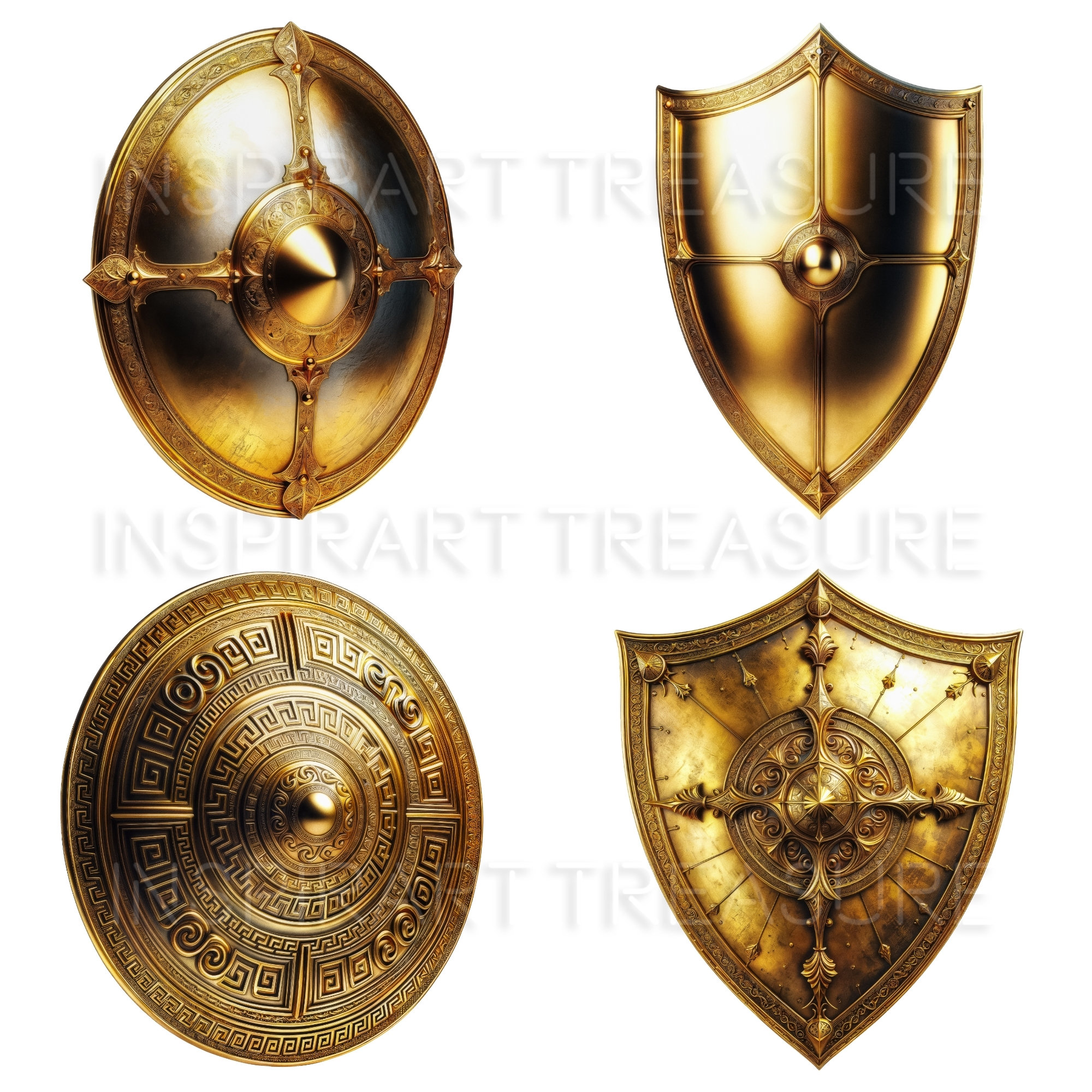 Gold Shield Clipart, Golden Knight Shield PNG for DIY Projects ...