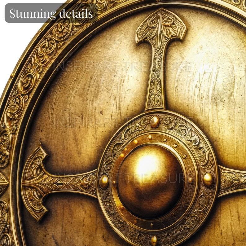 Gold Shield Clipart, Golden Knight Shield PNG for DIY Projects ...