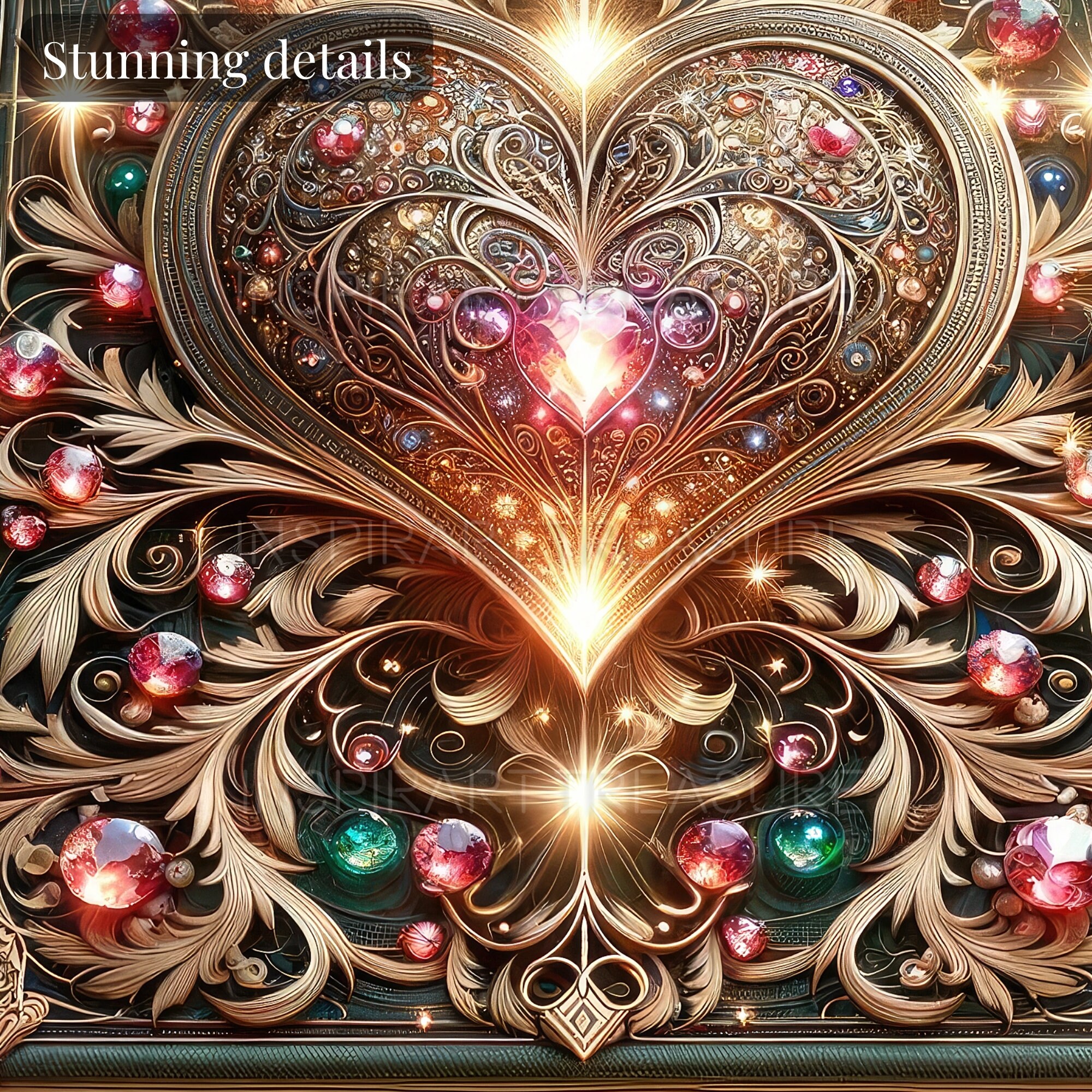 Magical Love Spellbook Clipart Enchanted Amour Tome, Ornate Heart ...