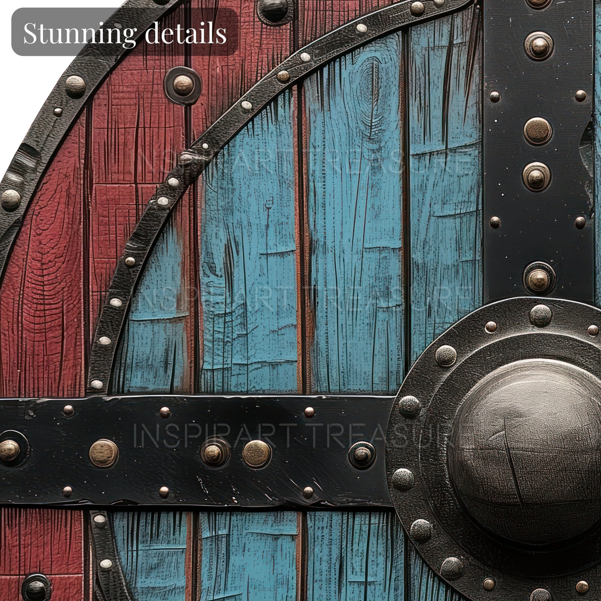 Viking Shields Clipart, Medieval Wooden Round Shield PNG for DIY ...