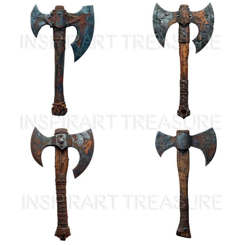 Battle Axe Battle Ready Clipart, Medieval Axe Designs for DIY Projects ...