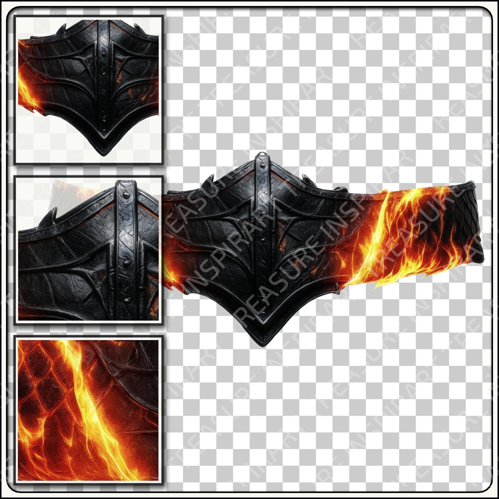 Fire Dragon Knight Armor Set Knight SVG PNG Full Armor Set Epic Battle ...