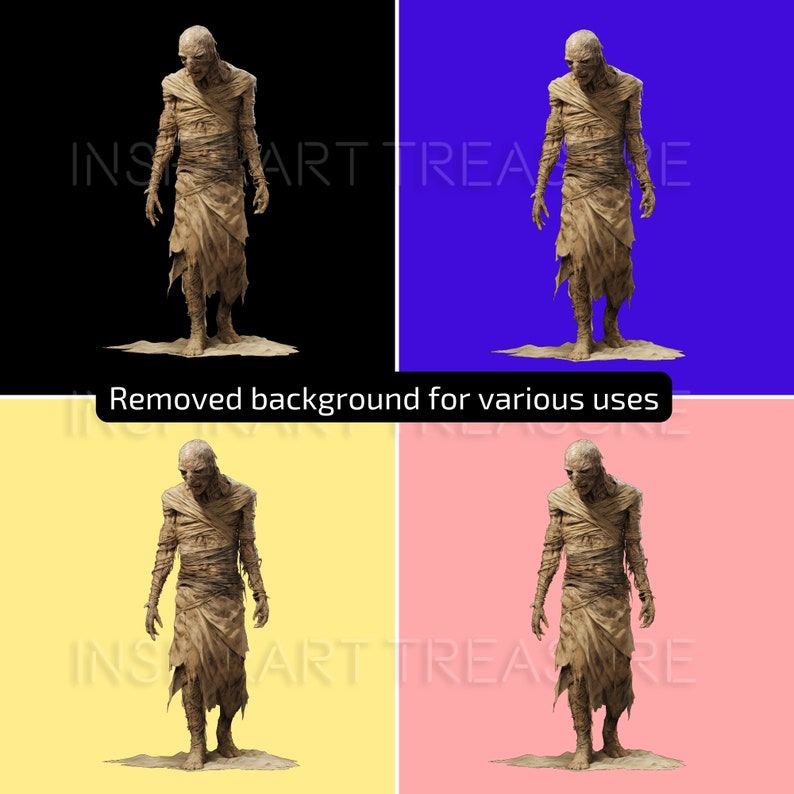 Watercolor Mummy Clipart, Mummy Art PNG Watercolor Fantasy Character ...