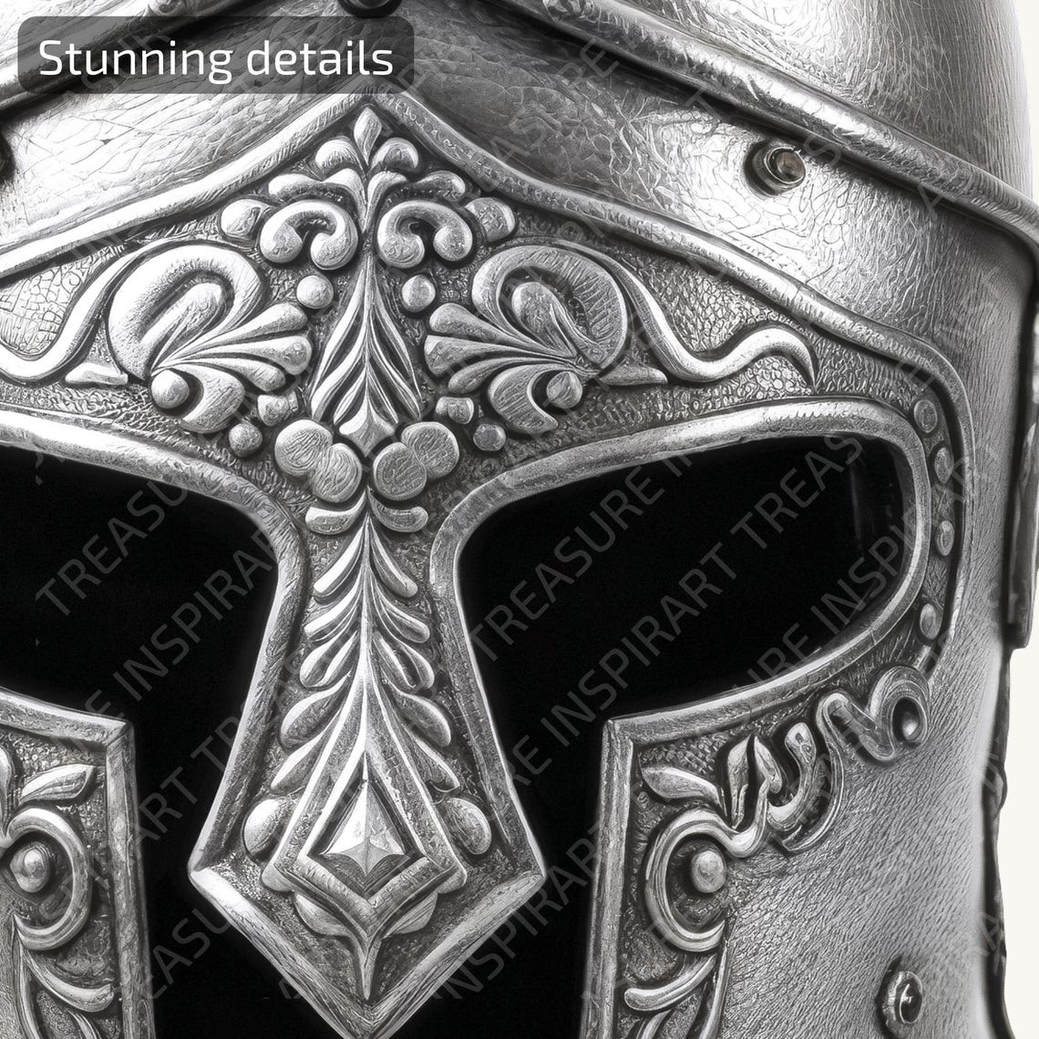 Fantasy Medieval Helmet Clipart Silver Warrior Helmet PNG Printable ...