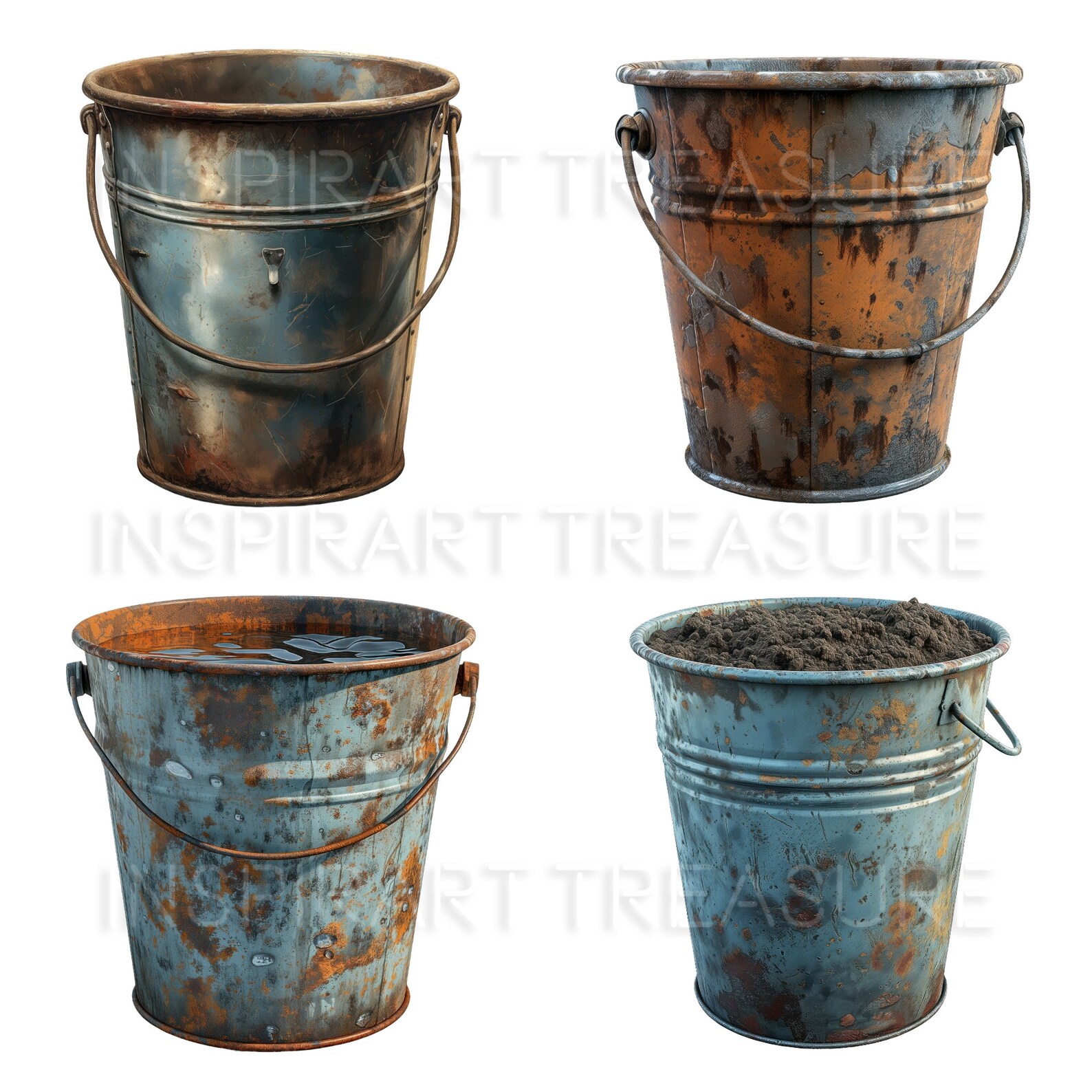 Building Bucket Clipart, Sand Bucket, Water Bucket, Dirt Bucket, Dnd ...