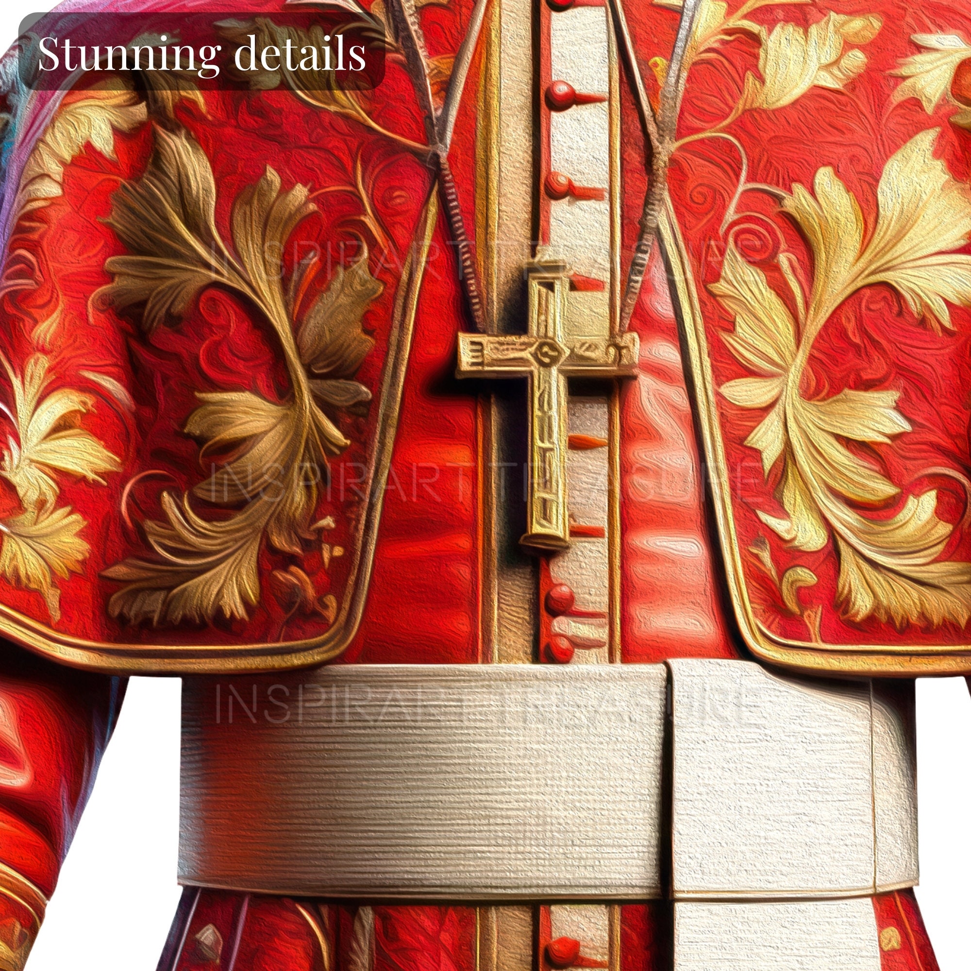 Cardinal Ceremonial Robe Clipart Pope Robe Art Fantasy Priest Dress for ...