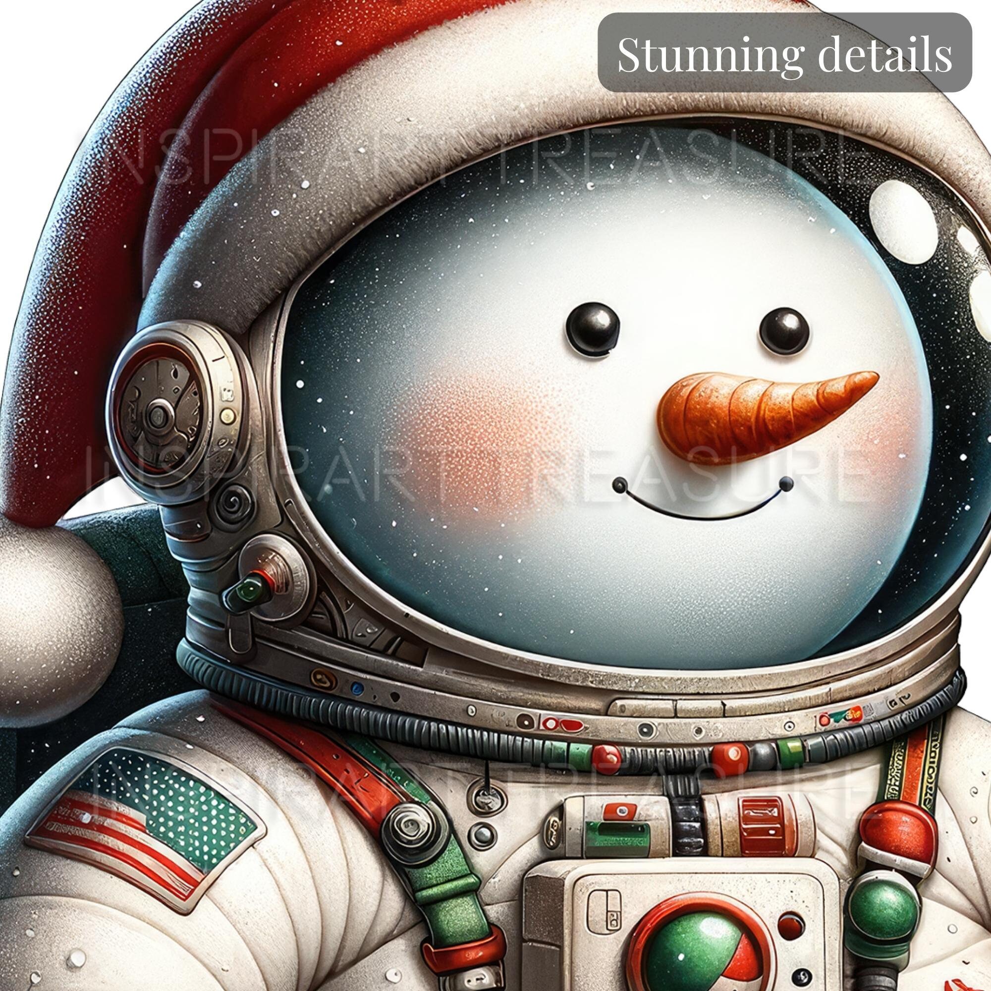 Snowman PNG Astronaut Snowman Clipart, Fun and Unique Digital Art for ...