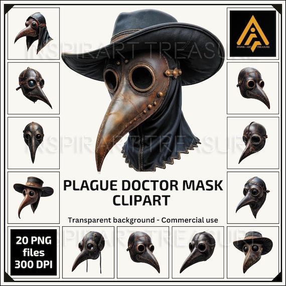 Clipart Black Plague Cute Plague Doctor Clipart, Black Plague Mask SVG