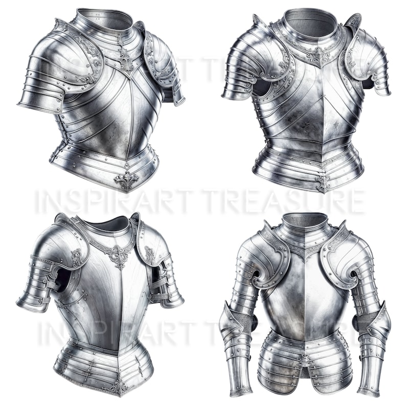 Silver Breast Plate Armor Chest Plate Piece Armor Clipart Medieval ...