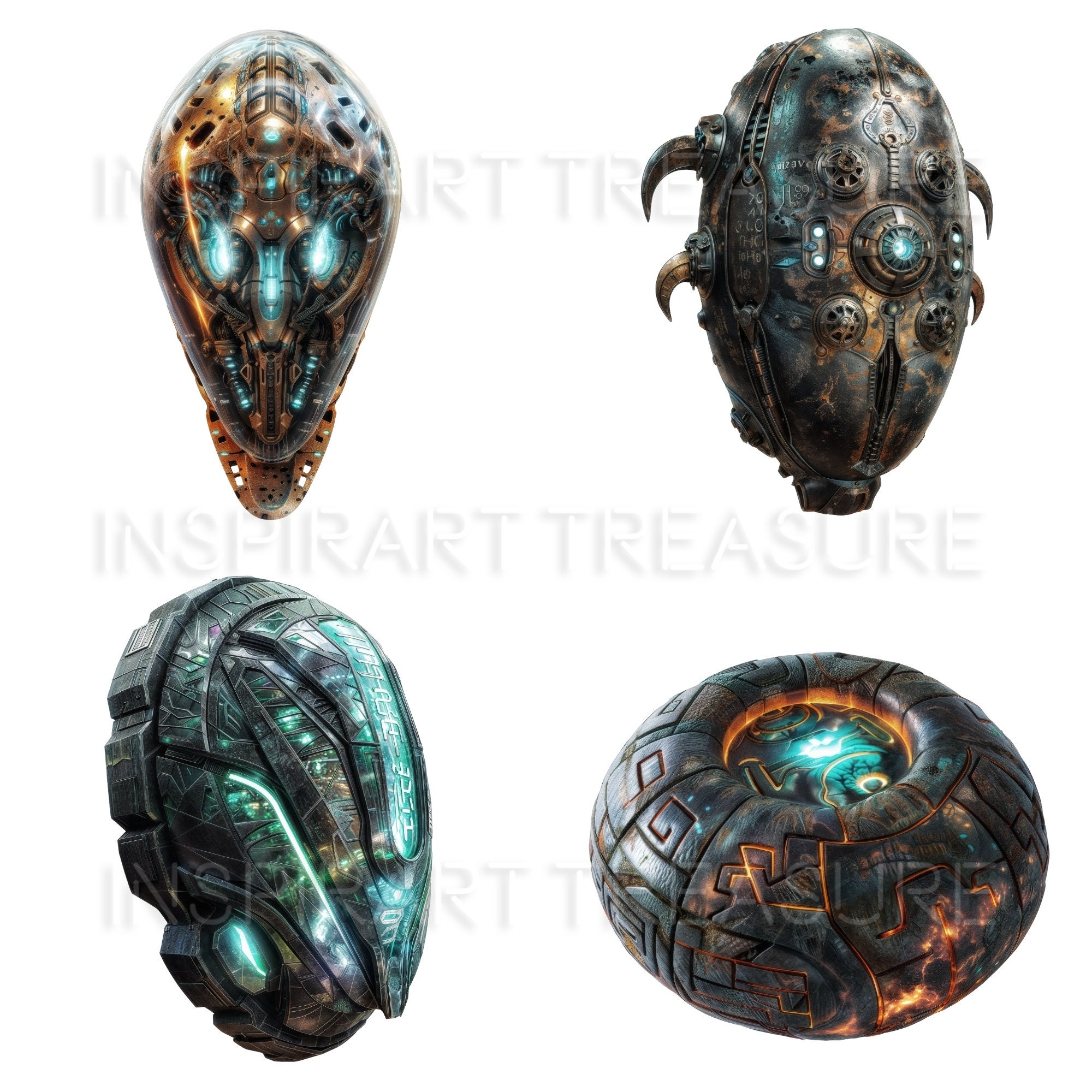 Space Ancient Relics Clipart, Alien Mysterious Artefact PNG Art ...