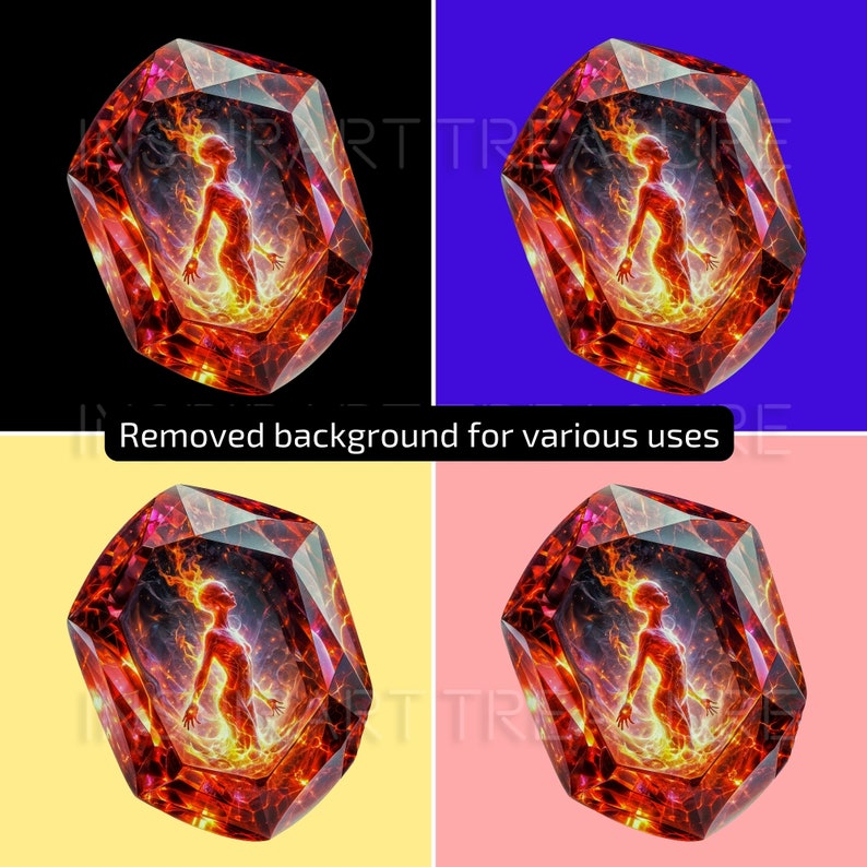 Fire Elemental Gemstone Clipart Fire Element Crystal Gemstones PNG ...