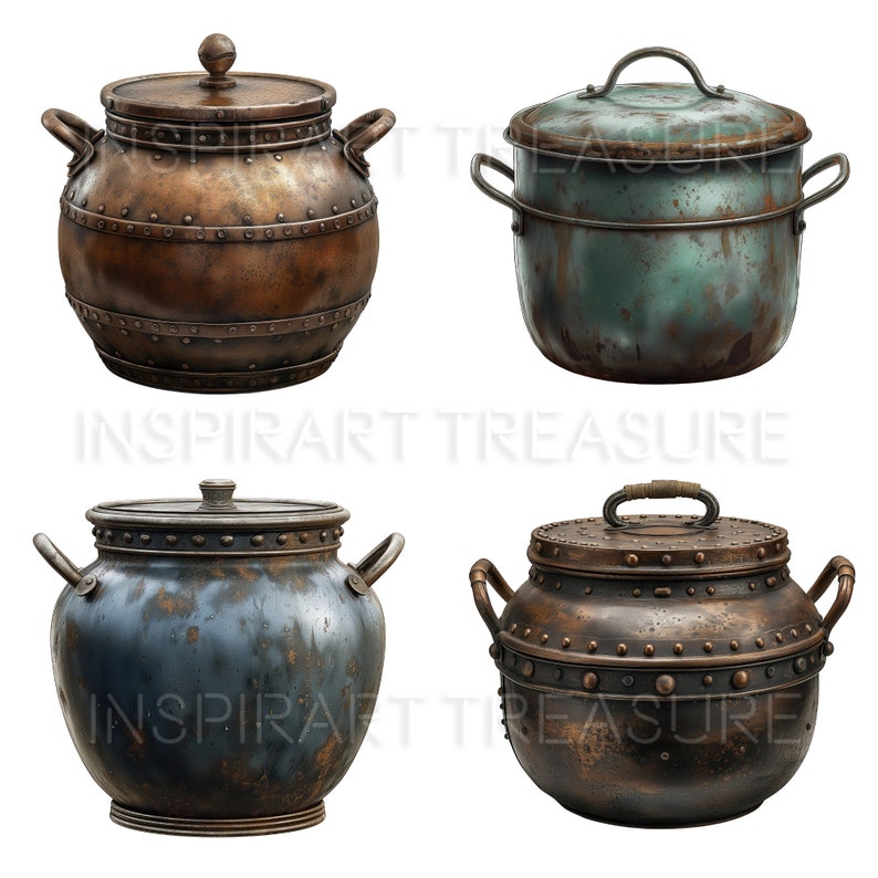 Vintage Cooking Pot Clipart, Dnd Accessories Adventurer Kit, Perfect ...