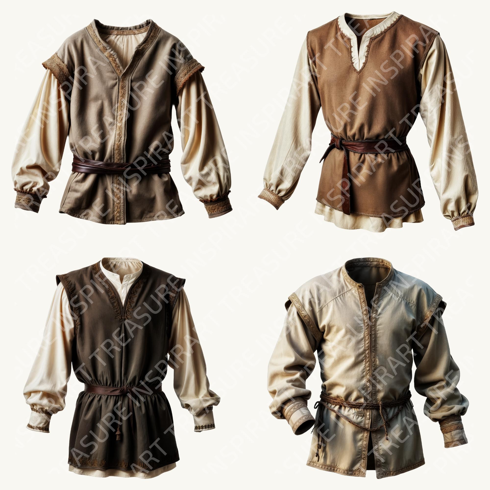 Digital Men's Medieval Tunic Clipart Historical Clothing PNG Medieval ...