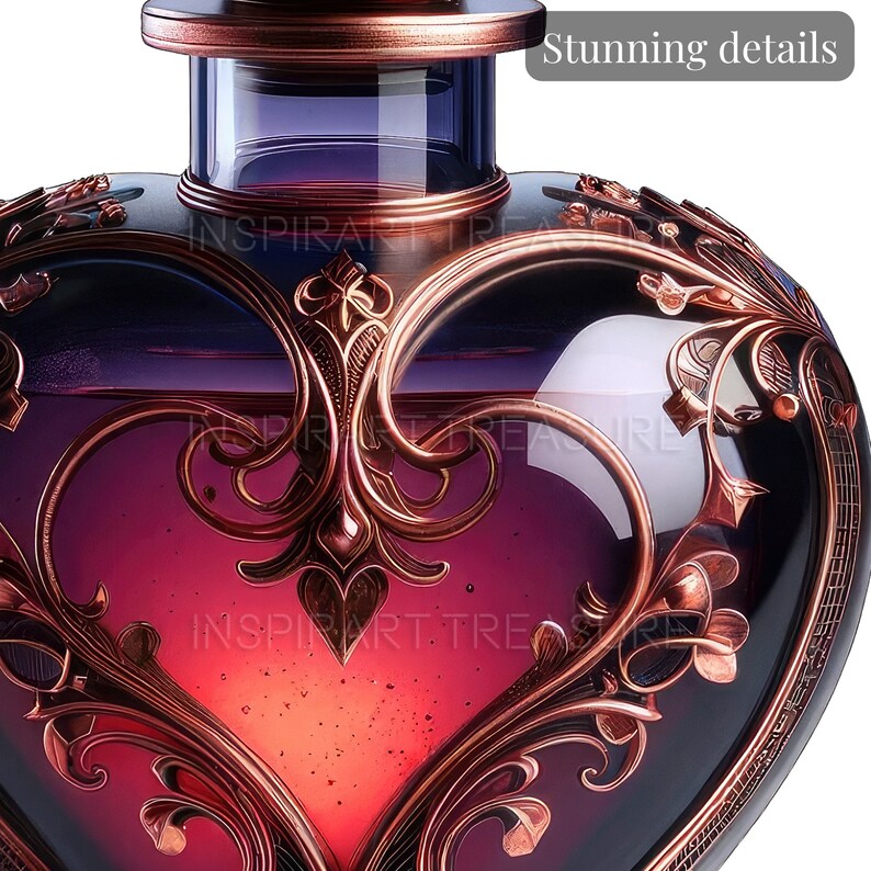 Whimsical Love Potion Bottle Clipart, Magical Potion Bottle, Digital ...