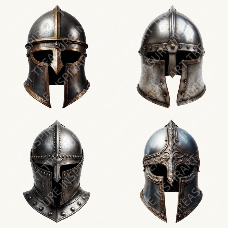 Fantasy Medieval Helmet Clipart Iron Warrior Helmet PNG Printable ...